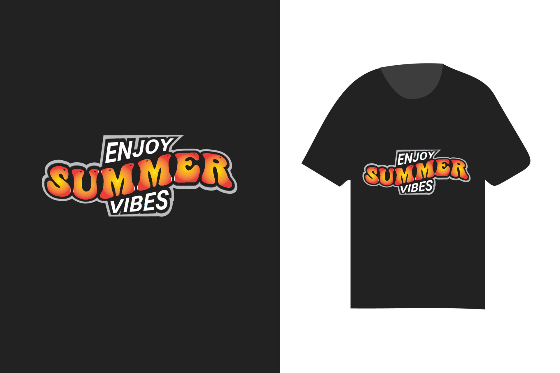 Summer T Shirt Design Summer Vibes T Shirt Typography Design Print