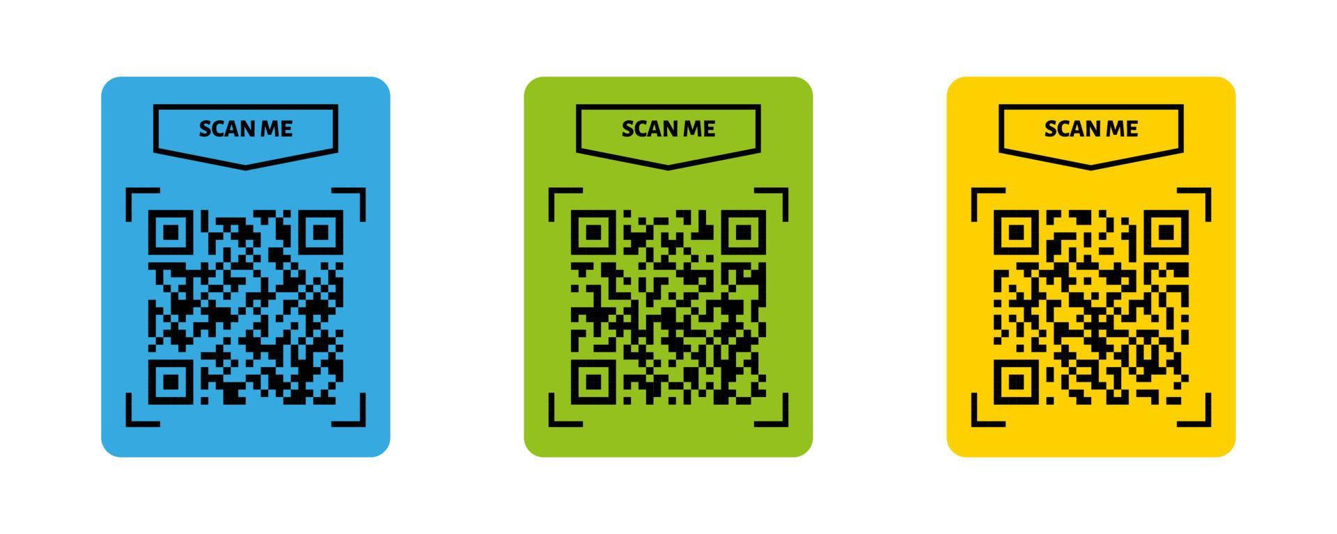 Scan Me Qr Code Design Qr Code For Payment Text Transfer With Scan Me Button Vector