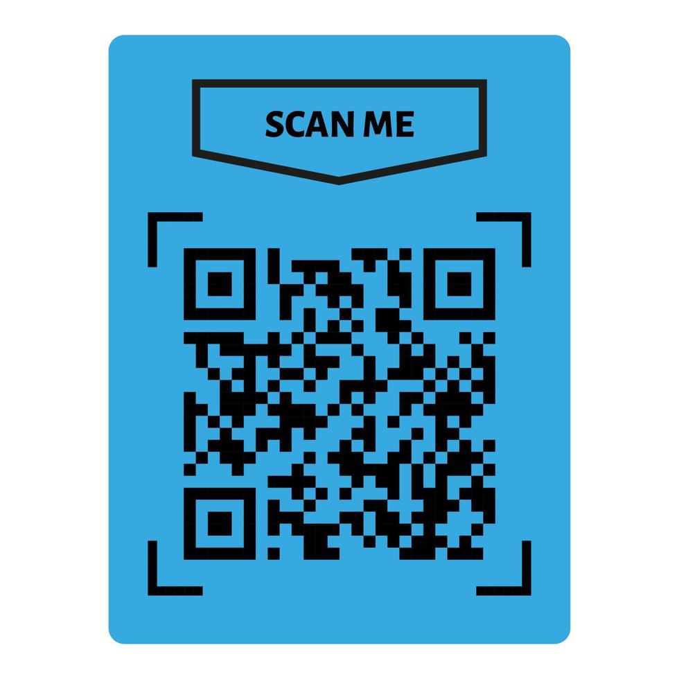 Scan me QR code design. QR code for payment, text transfer with scan me ...