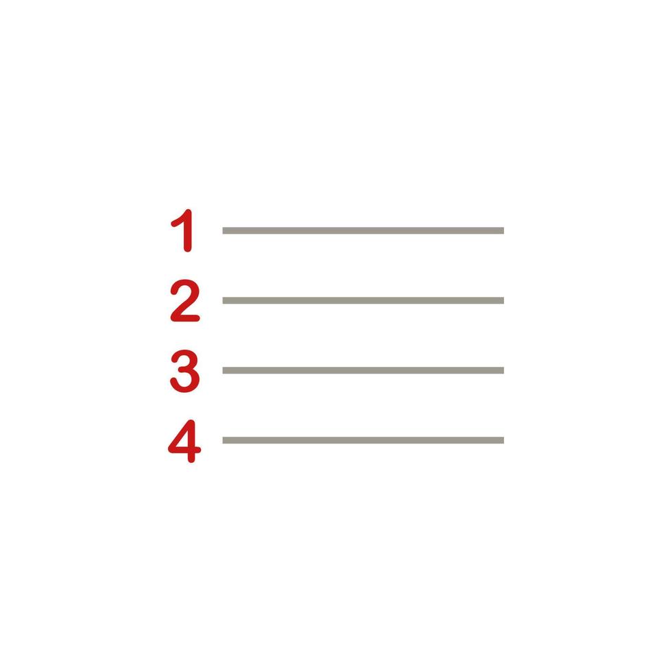 numbering vector icon illustration 23195346 Vector Art at Vecteezy