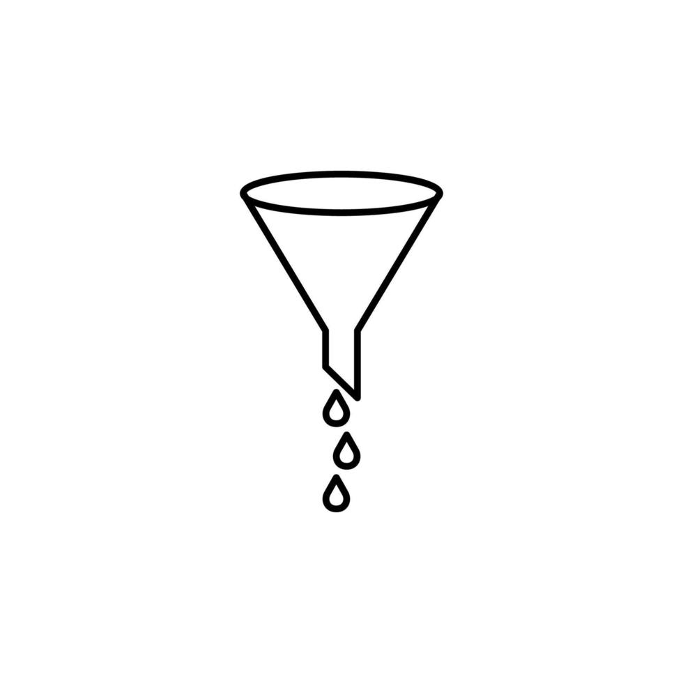 Filter Funnel Laboratory Equipment Pipe Vector Icon Illustration 23196704 Vector Art At Vecteezy