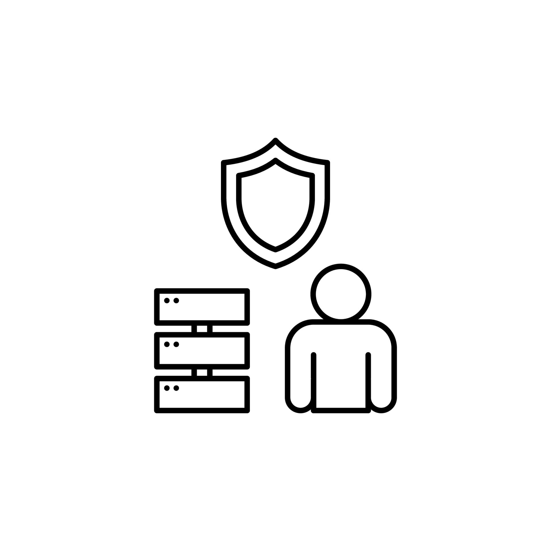 Man Database Security Vector Icon Illustration 23200120 Vector Art At Vecteezy
