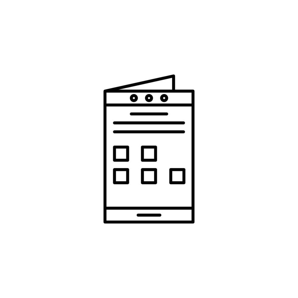 mobile interface, app, ui vector icon illustration 23201124 Vector Art ...