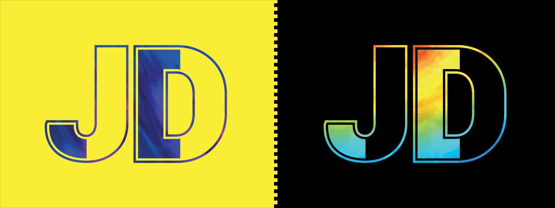 inicial letra jd logo icono vector diseño modelo. prima lujoso logotipo ...