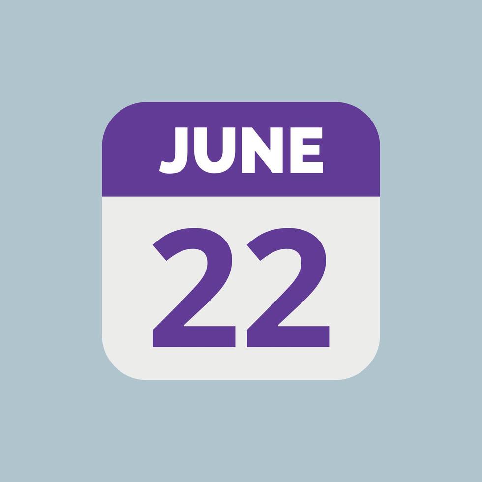 June 22 Calendar Date Icon 23202530 Vector Art at Vecteezy June 22 Calendar Date Icon 23202530 Vector Art at Vecteezy