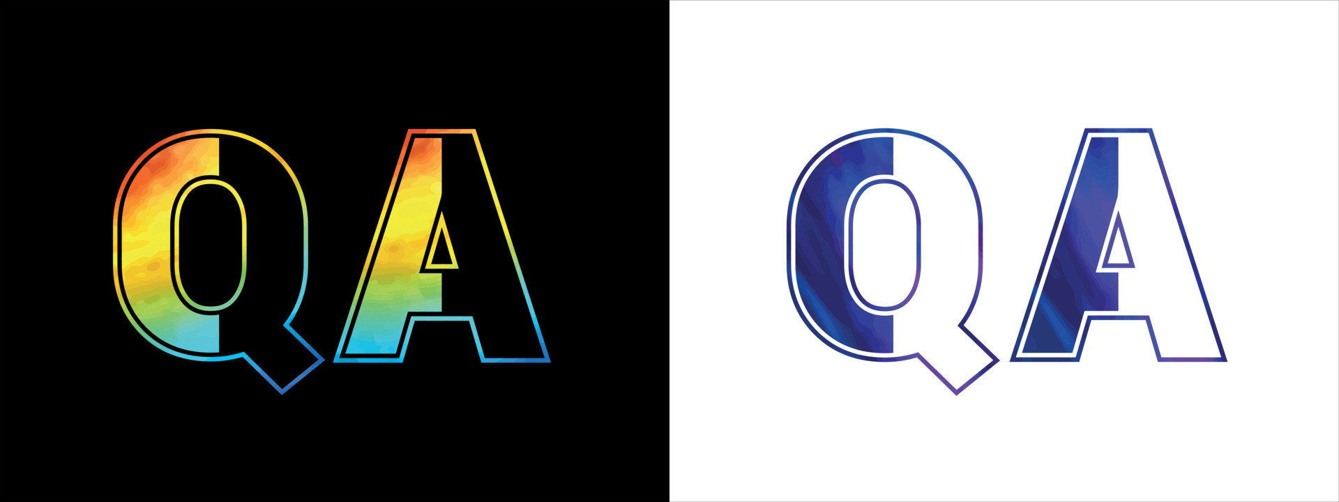 Unique Qa Letter Logo Icon Vector Template Premium Stylish Alphabet Logo Design For Corporate