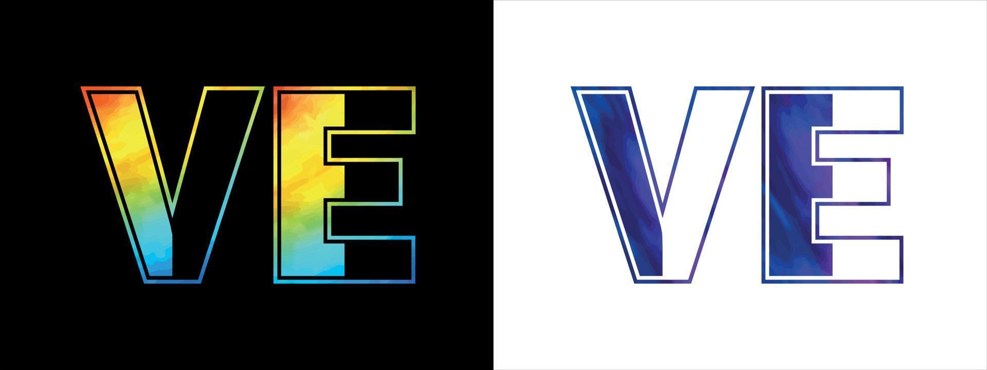 Initial letter VE logo Icon vector design template. Premium luxurious ... Initial letter VE logo Icon vector design template. Premium luxurious ...