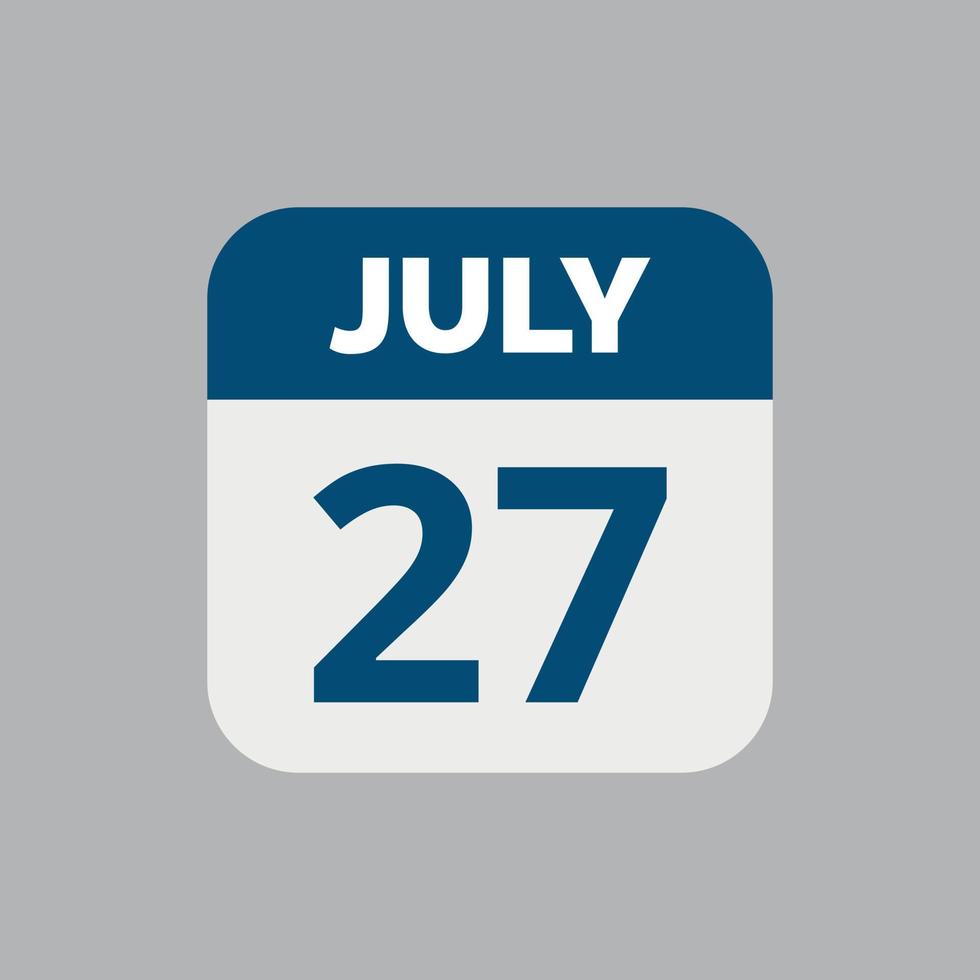 July 27 Calendar Date Icon 23203150 Vector Art at Vecteezy July 27 Calendar Date Icon 23203150 Vector Art at Vecteezy