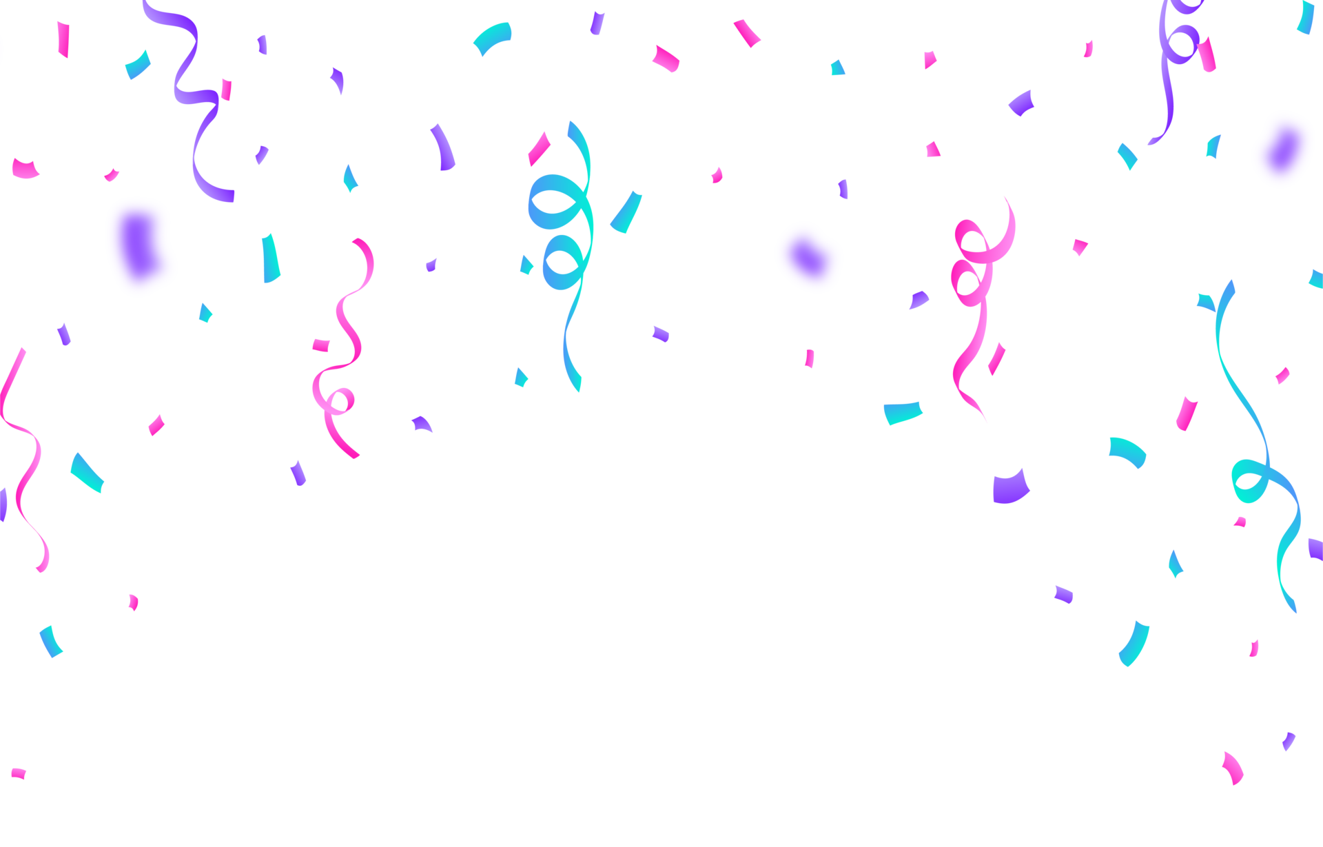 Colorful confetti and ribbon falling PNG. Simple confetti and ribbon falling isolated on a ...