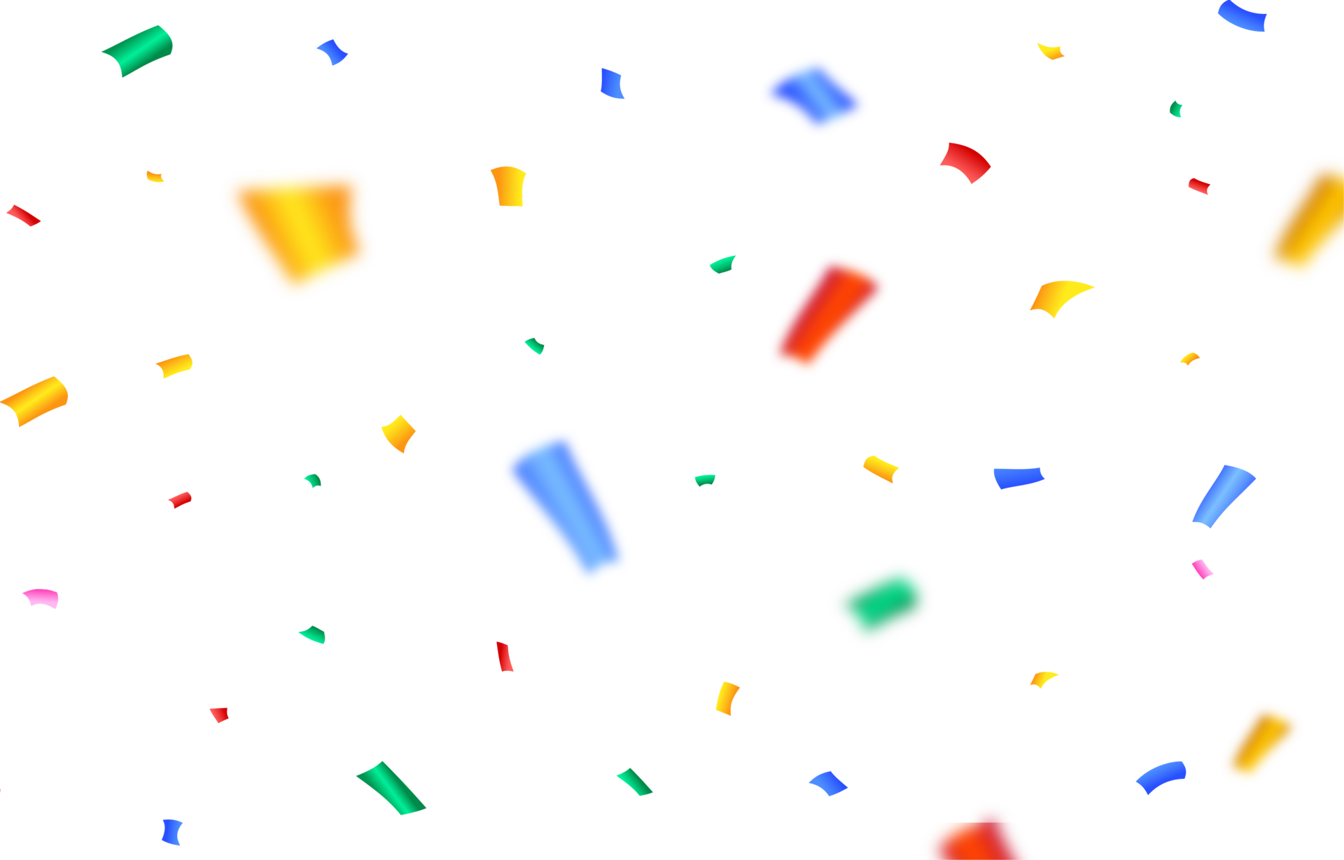 Multicolor confetti falling on a transparent background. Festival and party elements PNG ...