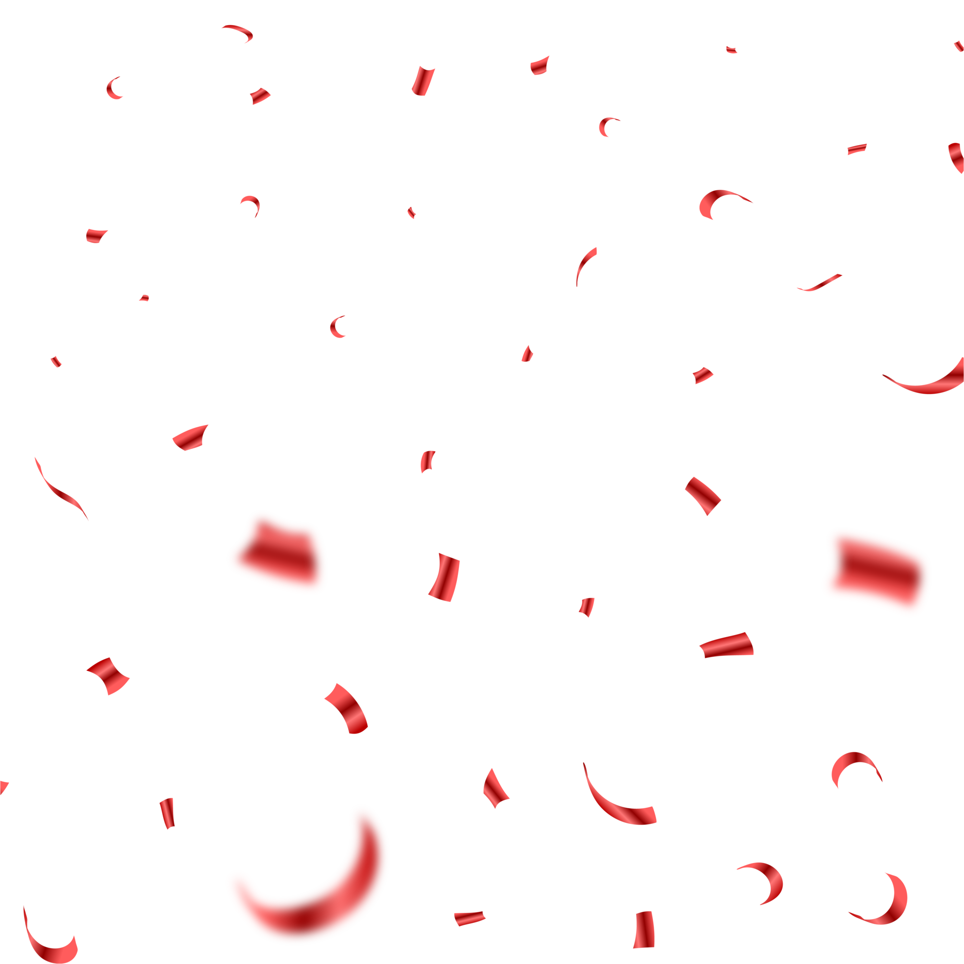 Shiny red confetti falling isolated on a transparent background. Festival elements PNG. Confetti ...