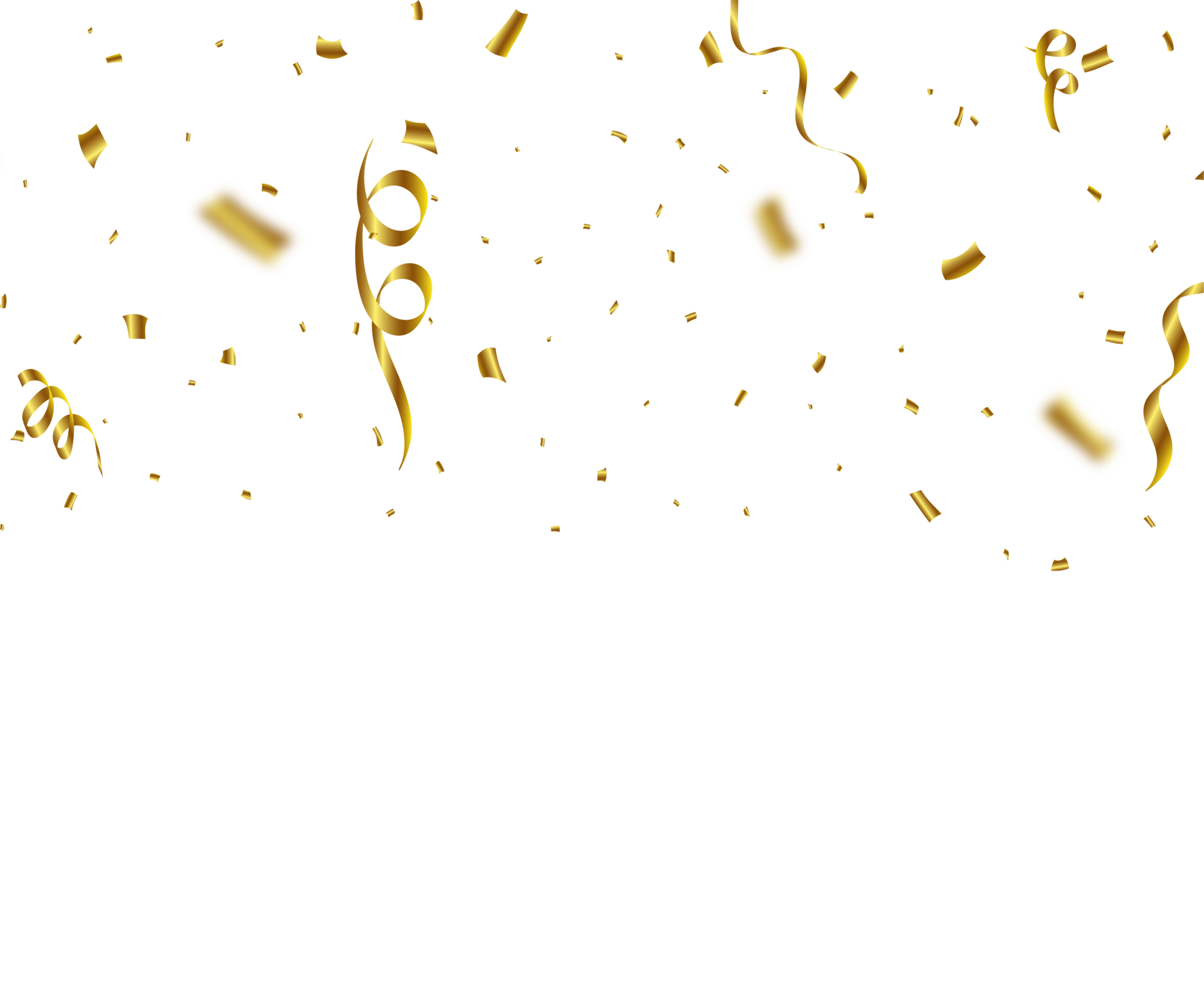 Golden confetti and ribbon falling illustration. Golden confetti and ribbon falling isolated on ...