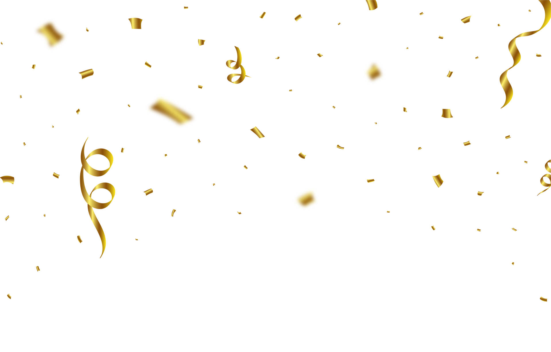 Golden confetti and ribbon falling illustration. Golden confetti and ribbon falling isolated on ...