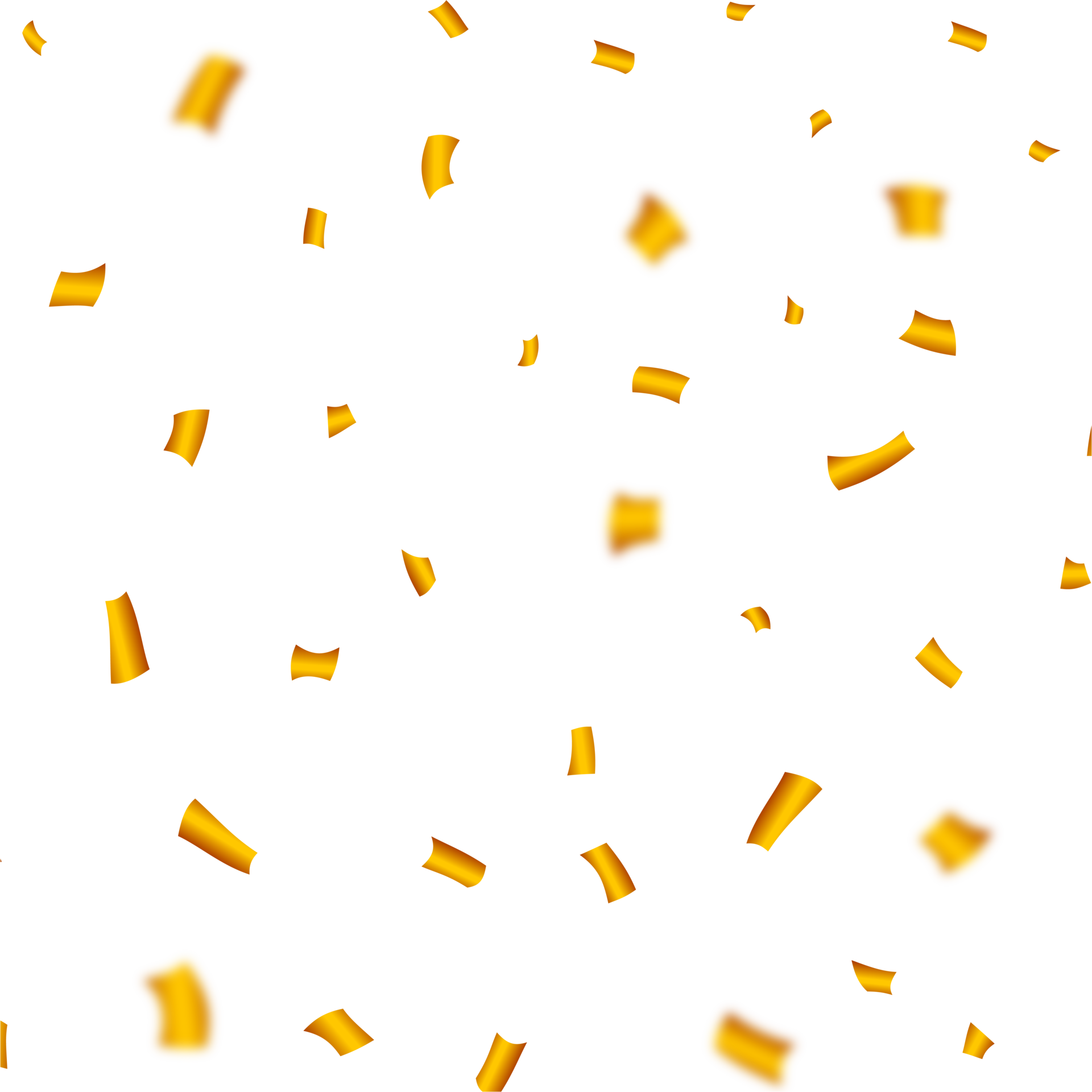 Confetti and gold foil falling background PNG. Realistic golden confetti falling illustration ...