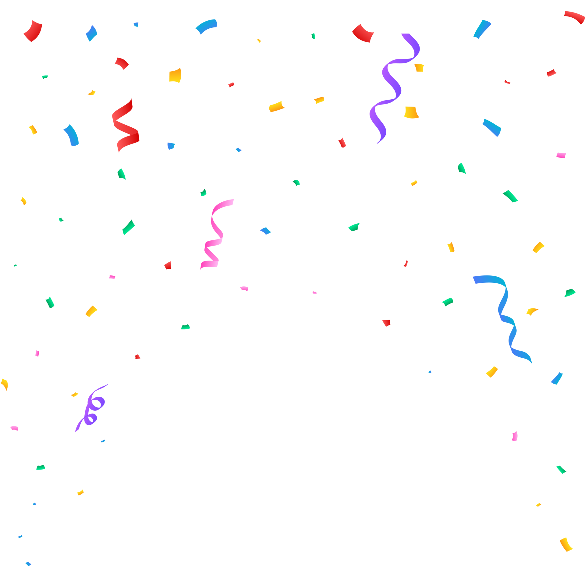 Free Realistic multicolored confetti PNG for the festival. Simple confetti falling background ...