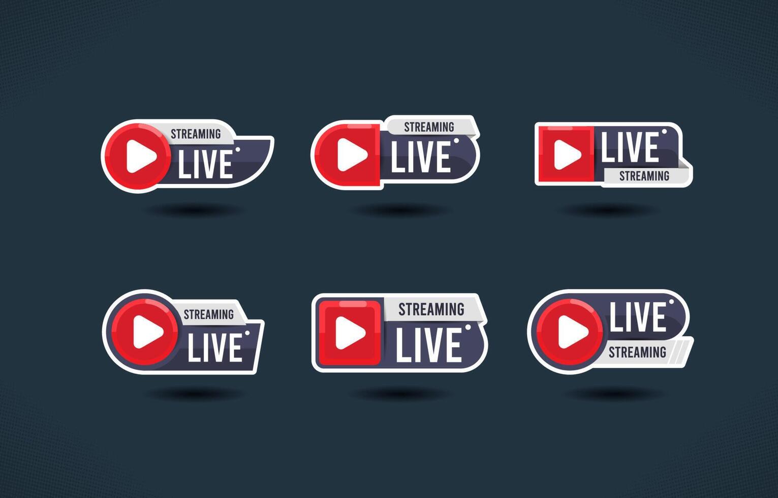 Live Streaming Badge Design Set 23205171 Vector Art at Vecteezy Live Streaming Badge Design Set 23205171 Vector Art at Vecteezy