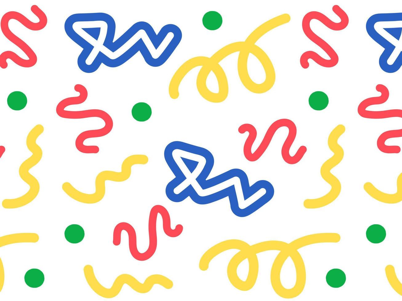 squiggle kid.90s seamless pattern. doodle pattern. Trendy minimalist style art background. basic ...