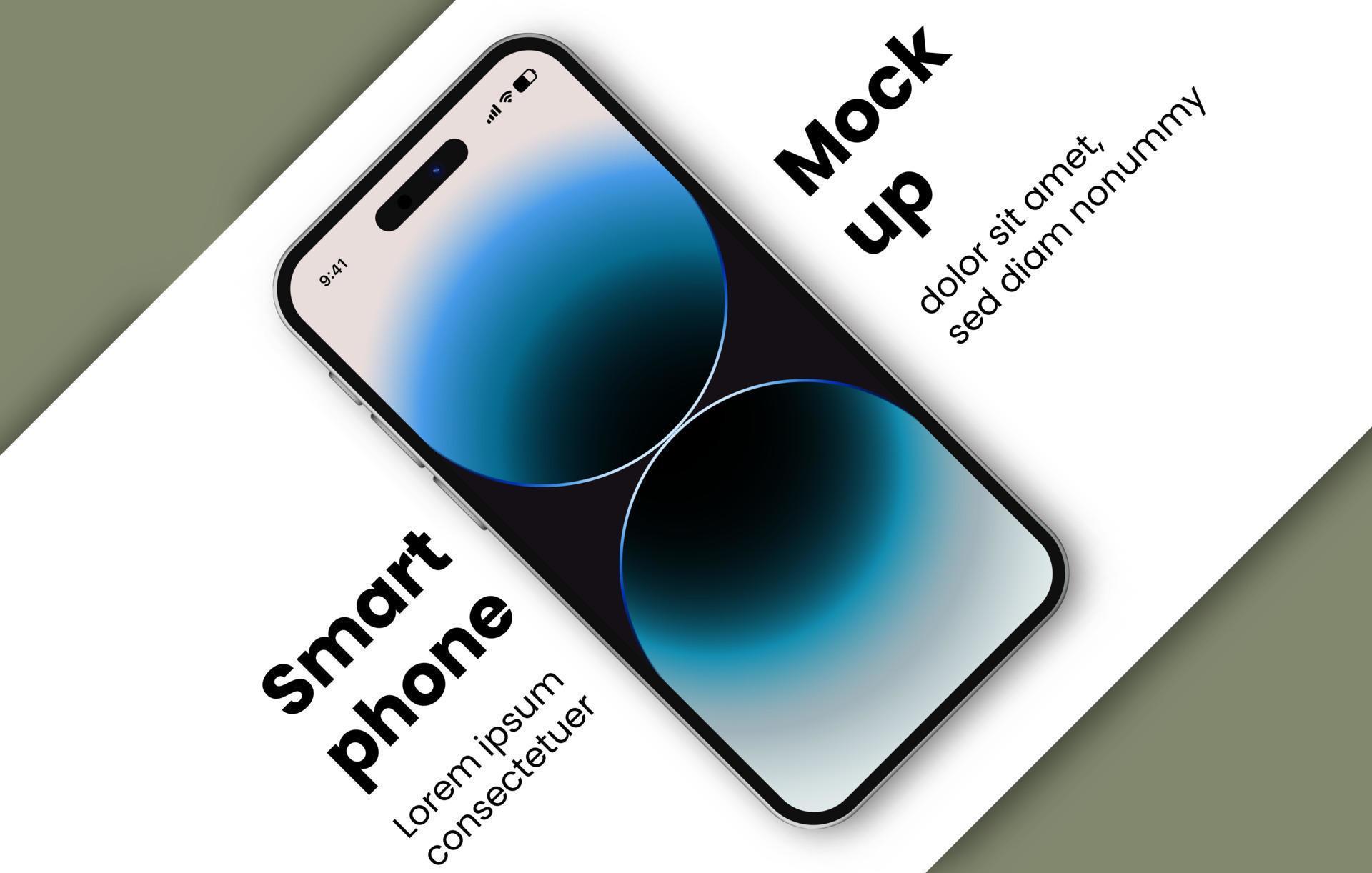 High quality Mobile Device Mockup on Isolated Background Elegant ...