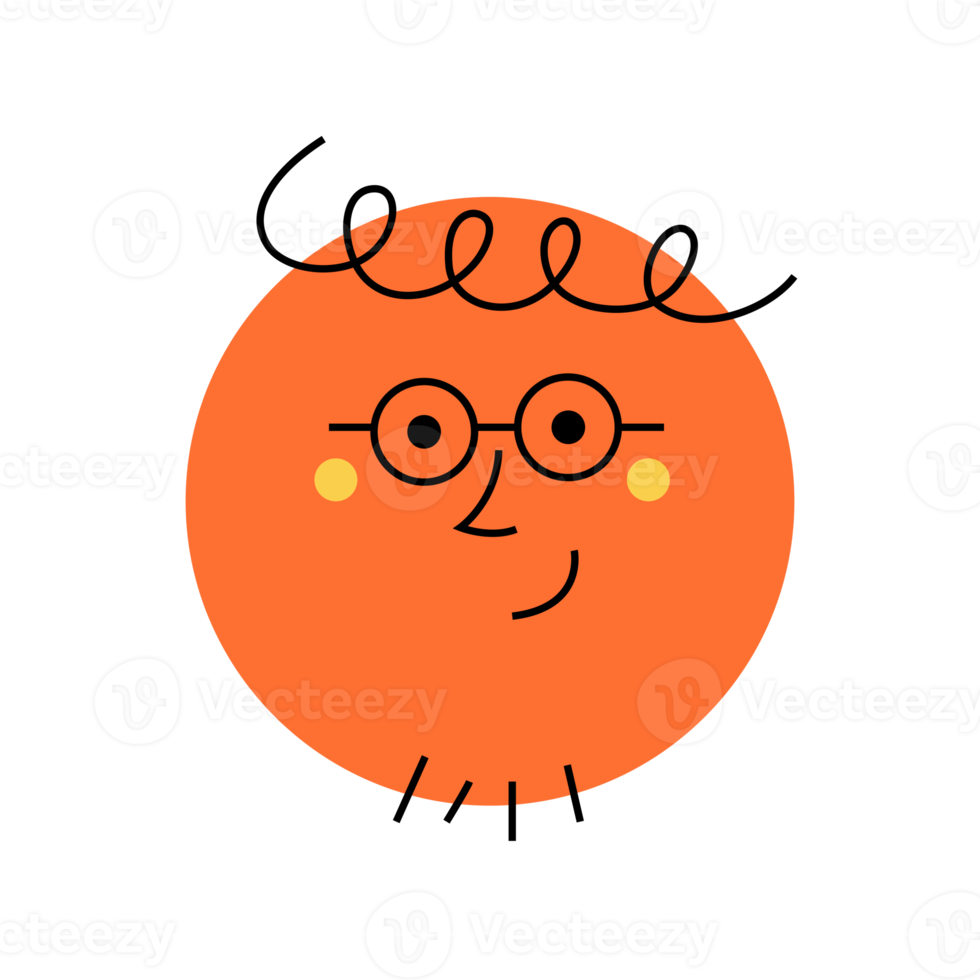 Round Character With Glasses 23206794 Png