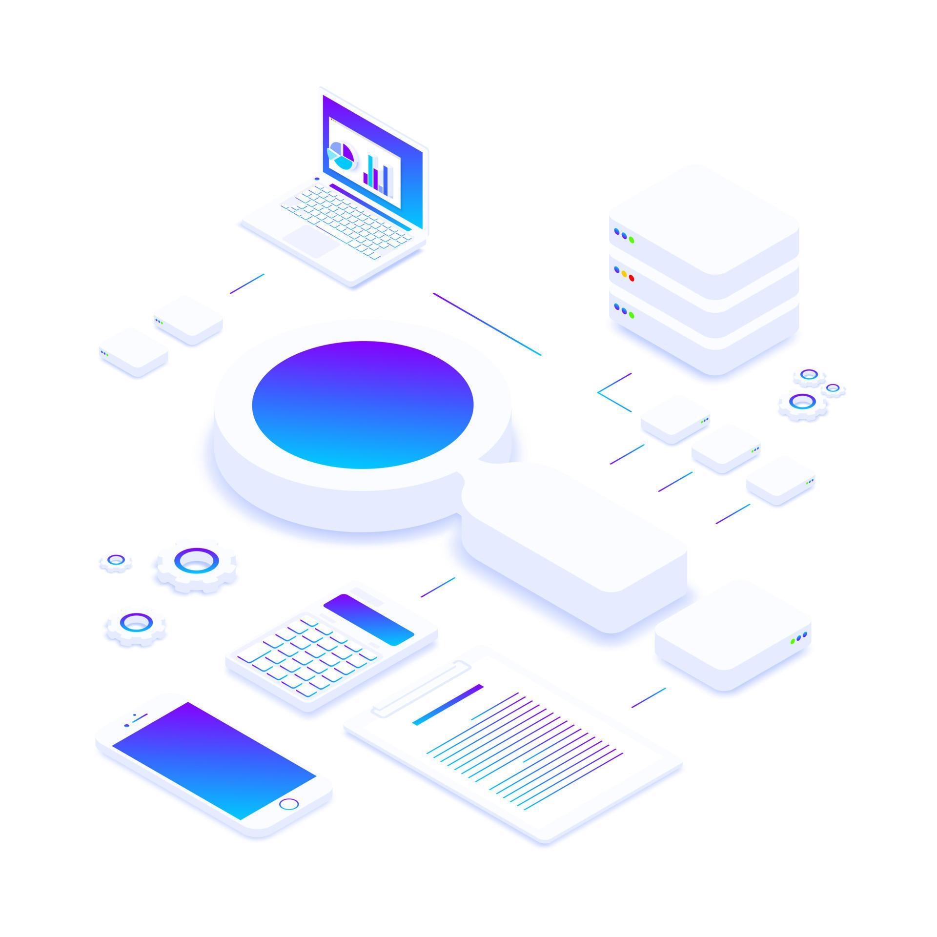 File storage Cloud. isometry vector illustration. The concept of data ...