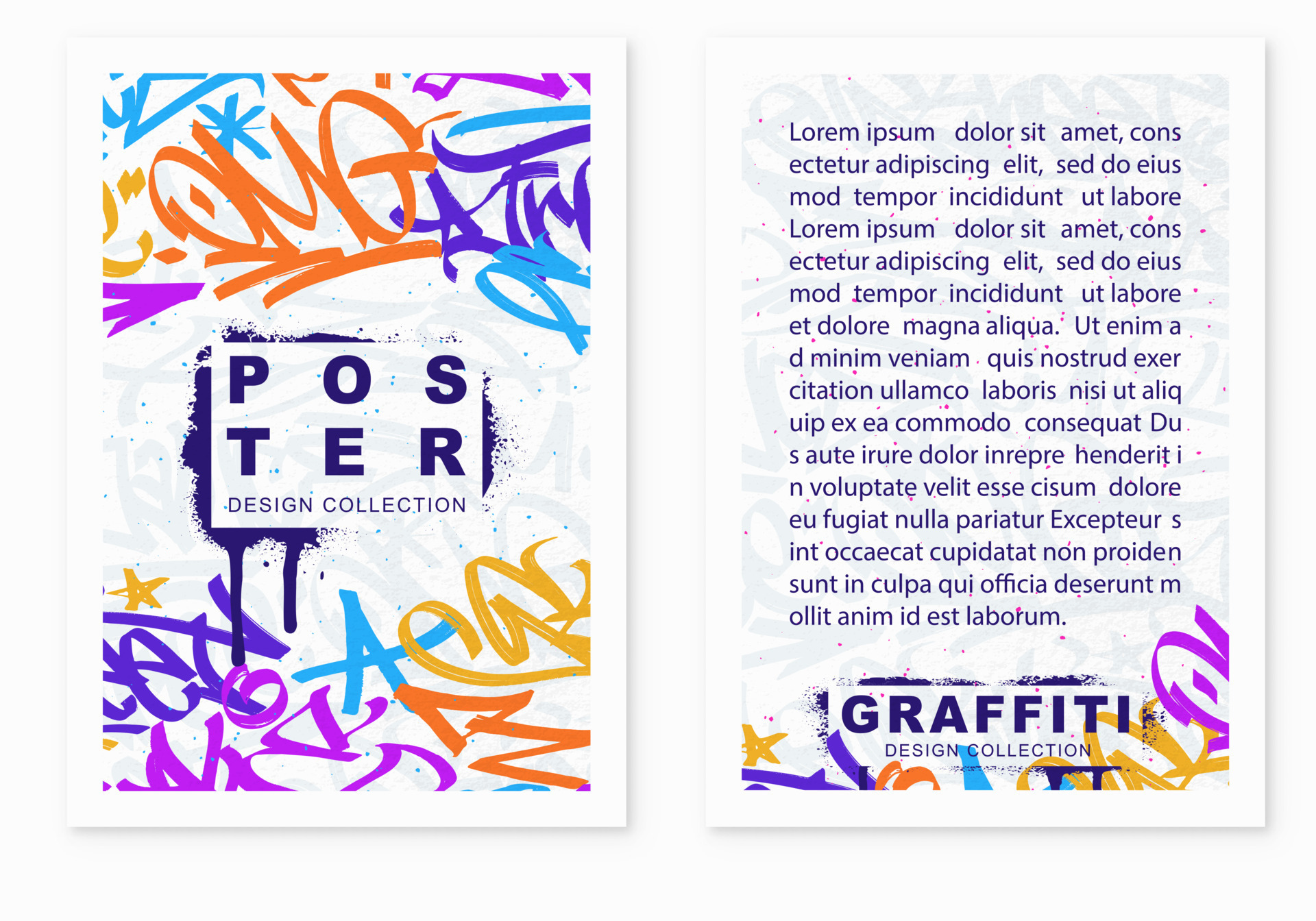 multicolor pintada póster antecedentes con marcador letras, brillante ...