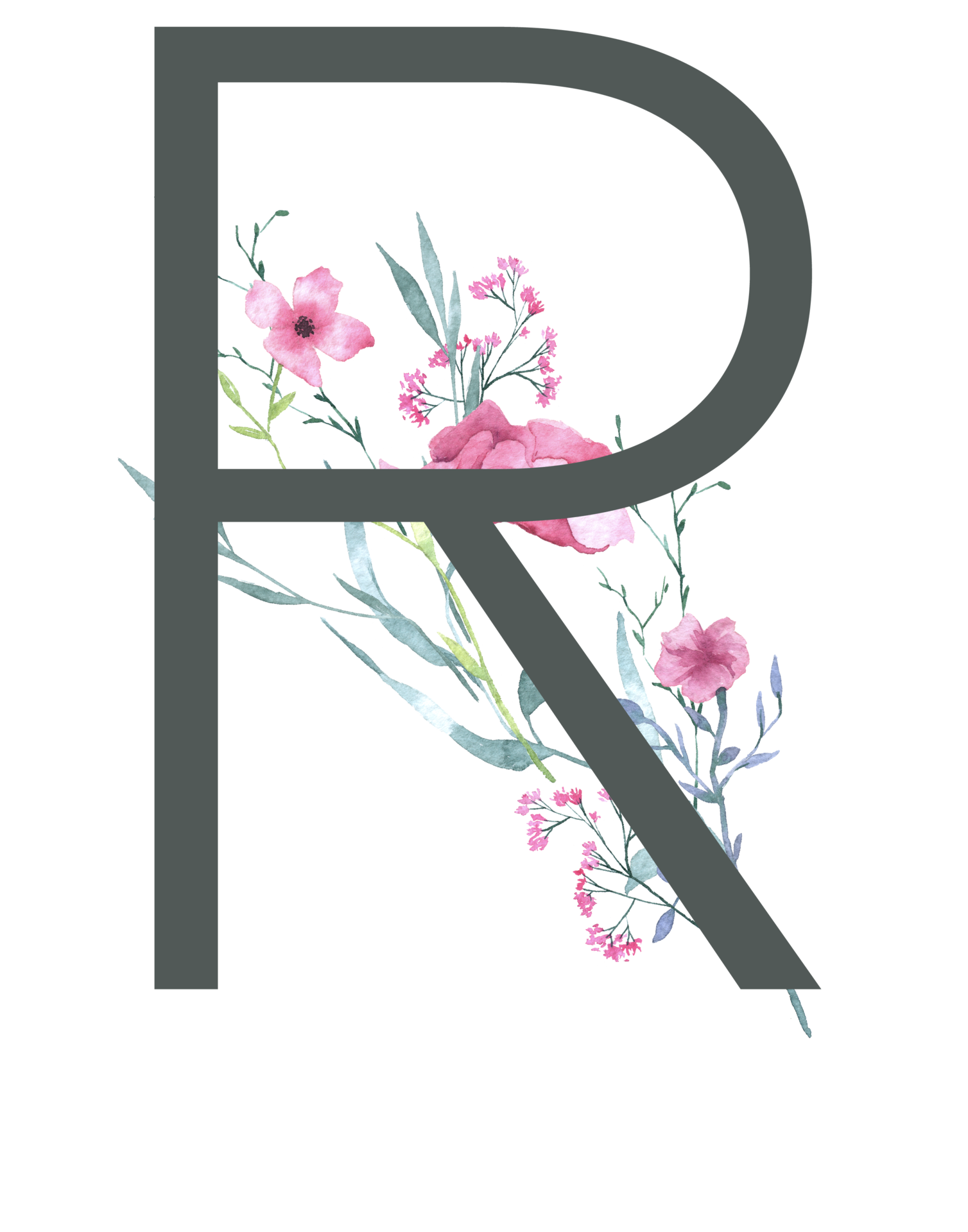 Modern Alphabet And Number Wildflower Watercolor 23212857 PNG modern-alphabet-and-number-wildflower-watercolor-23212857-png