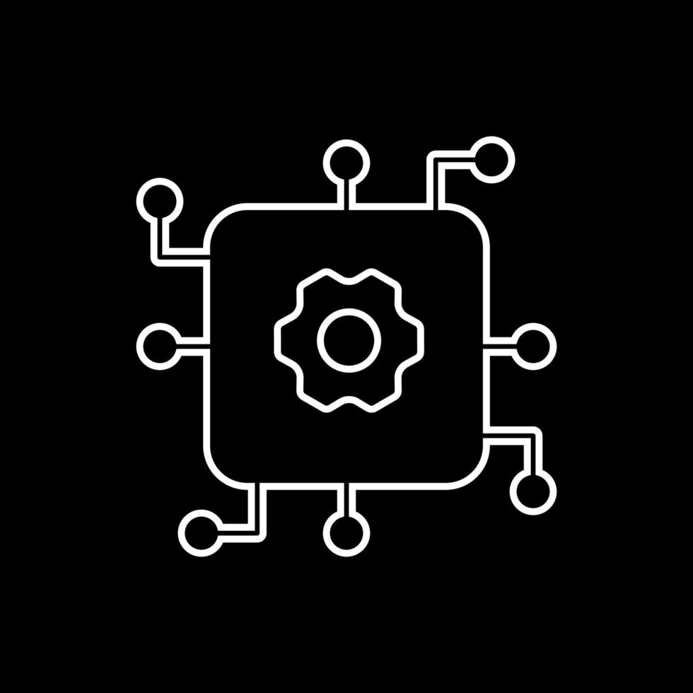 artificial intelligence icon set in line style, machine learning, smart ...