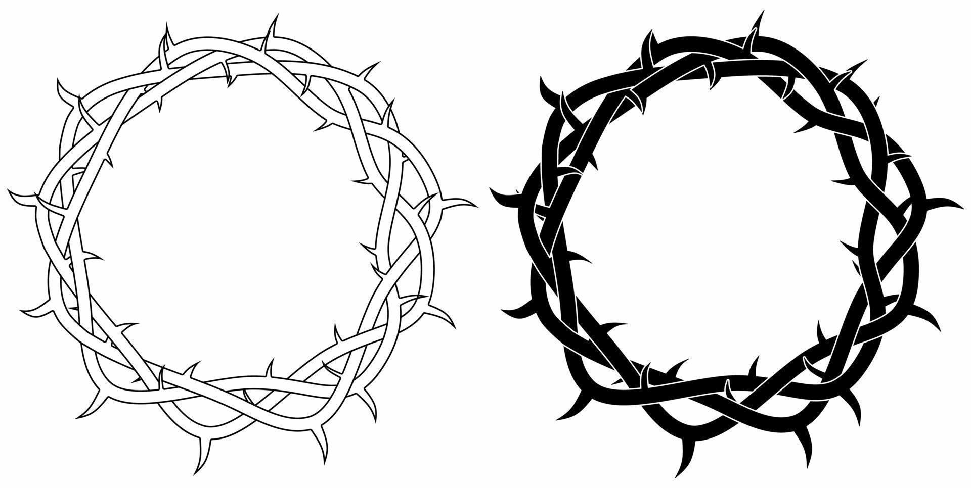 Crown of thorns icon.Crown of thorns frame with copy space for your ... Crown of thorns icon.Crown of thorns frame with copy space for your ...