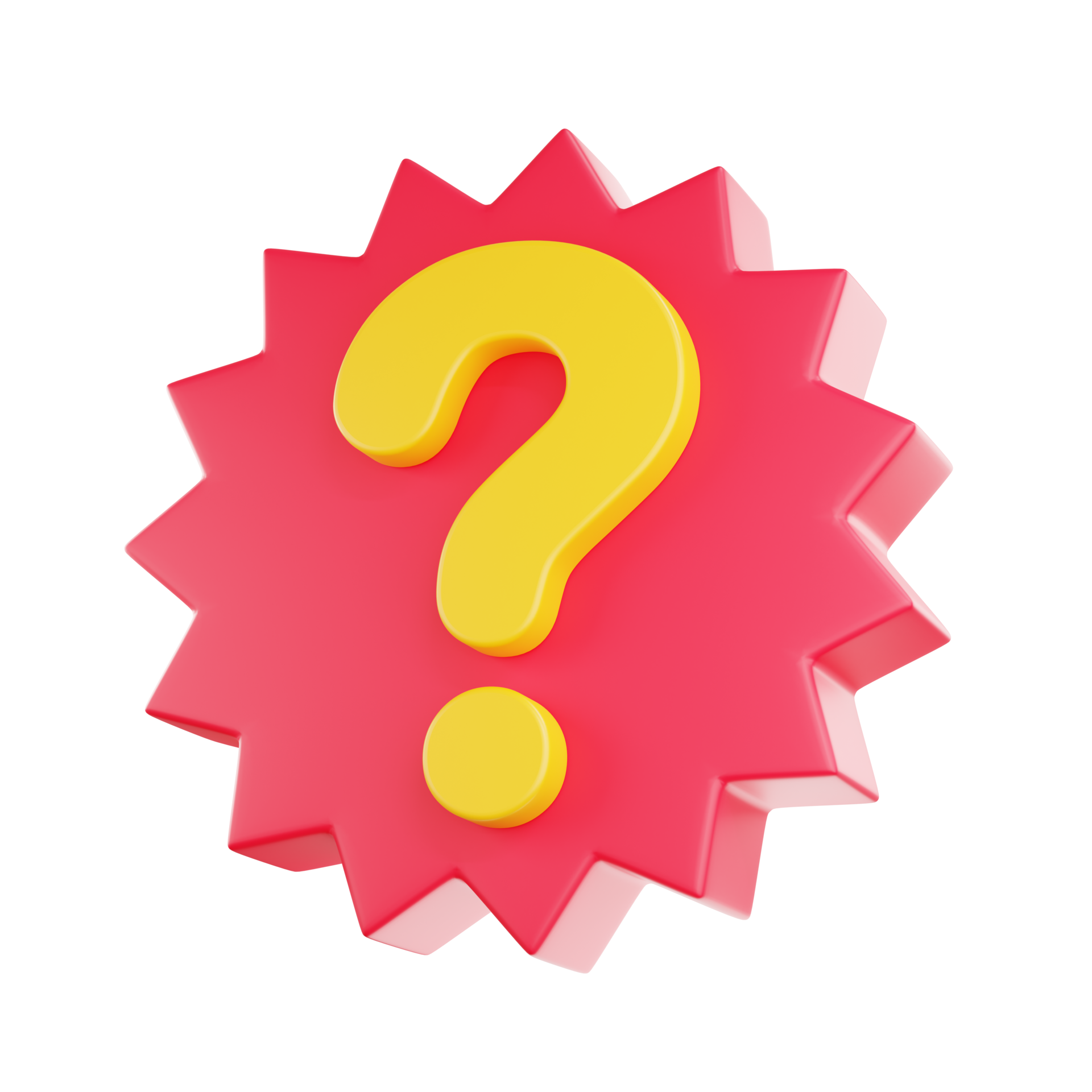 3d Render Question Mark Speech Bubble Icon Message Box With Question