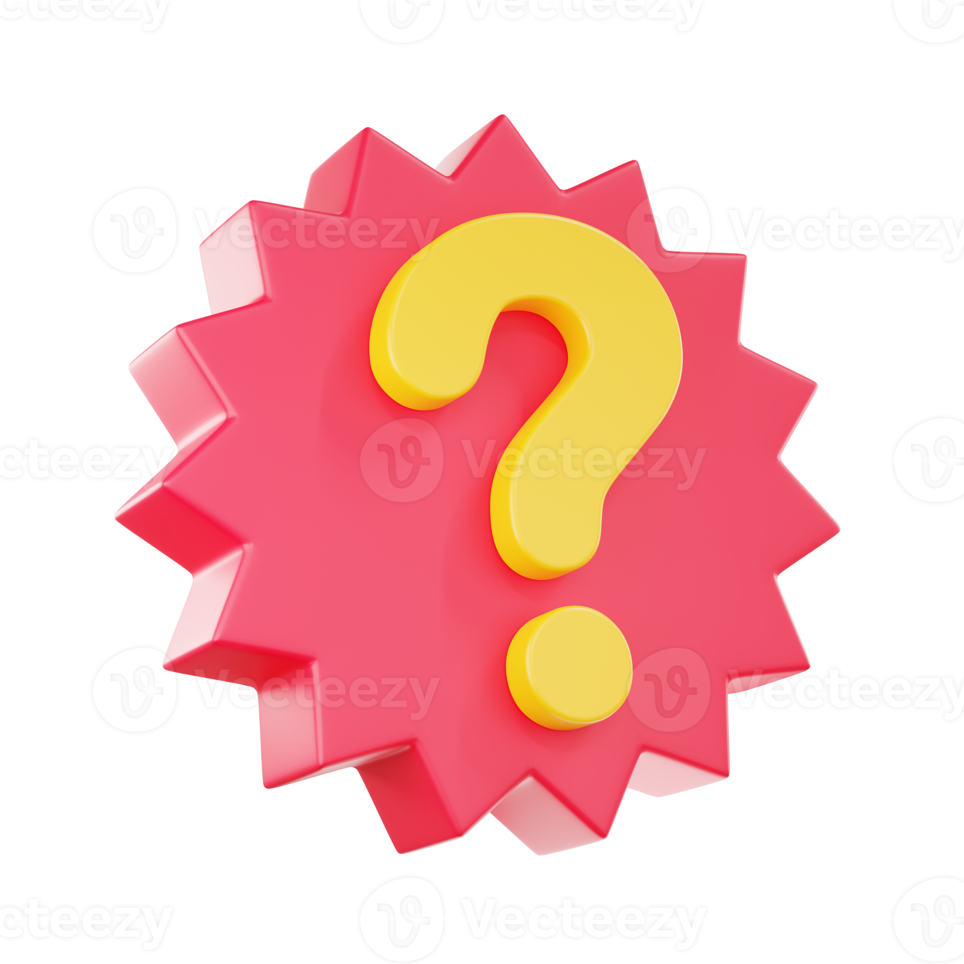 3d Render Question Mark Speech Bubble Icon Message Box With Question Sign 23215852 Png