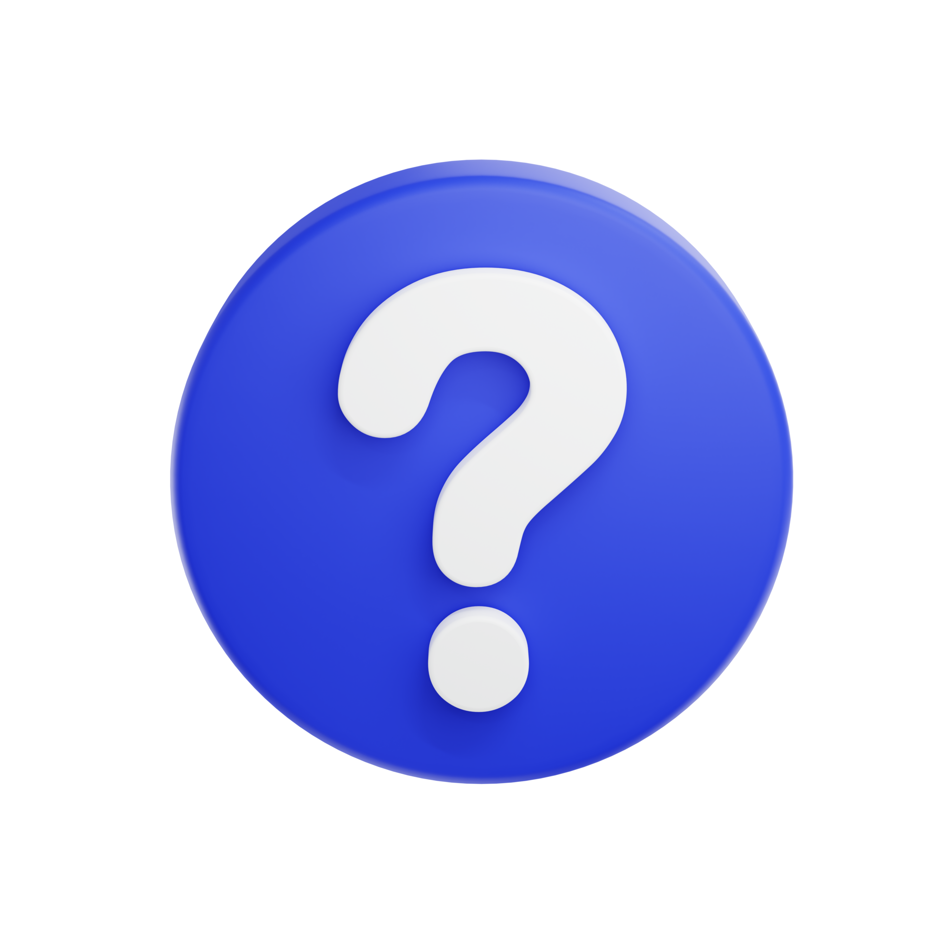 3d Render Question Mark Speech Bubble Icon Message Box With Question