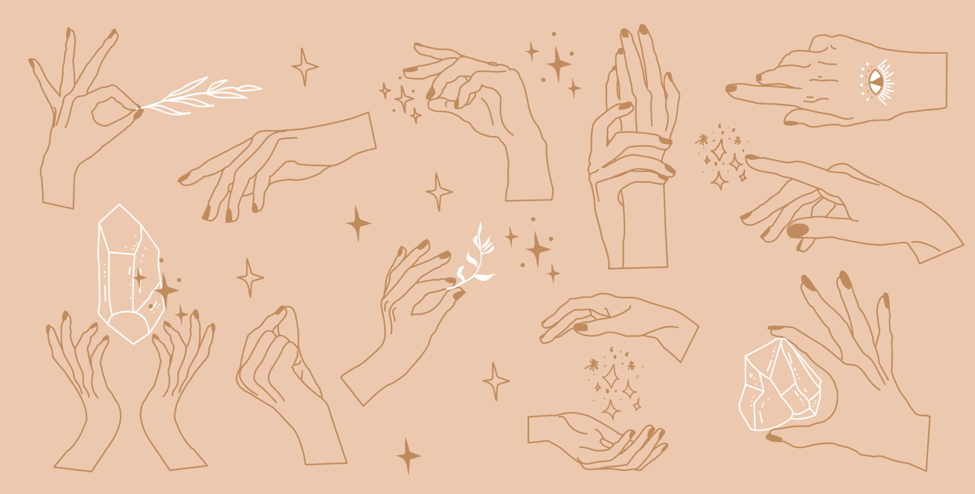 set of magical hand gestures and crystals 23216844 Vector Art at Vecteezy set of magical hand gestures and crystals 23216844 Vector Art at Vecteezy