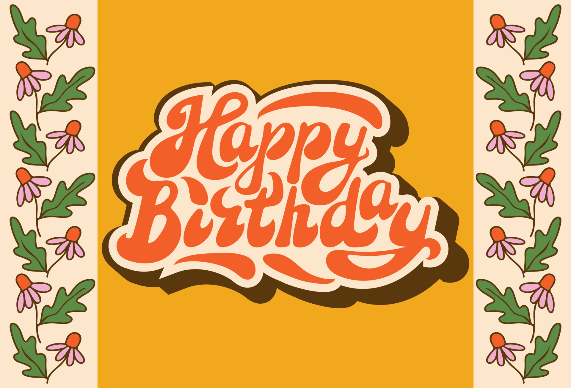 Vintage Birthday Illustration