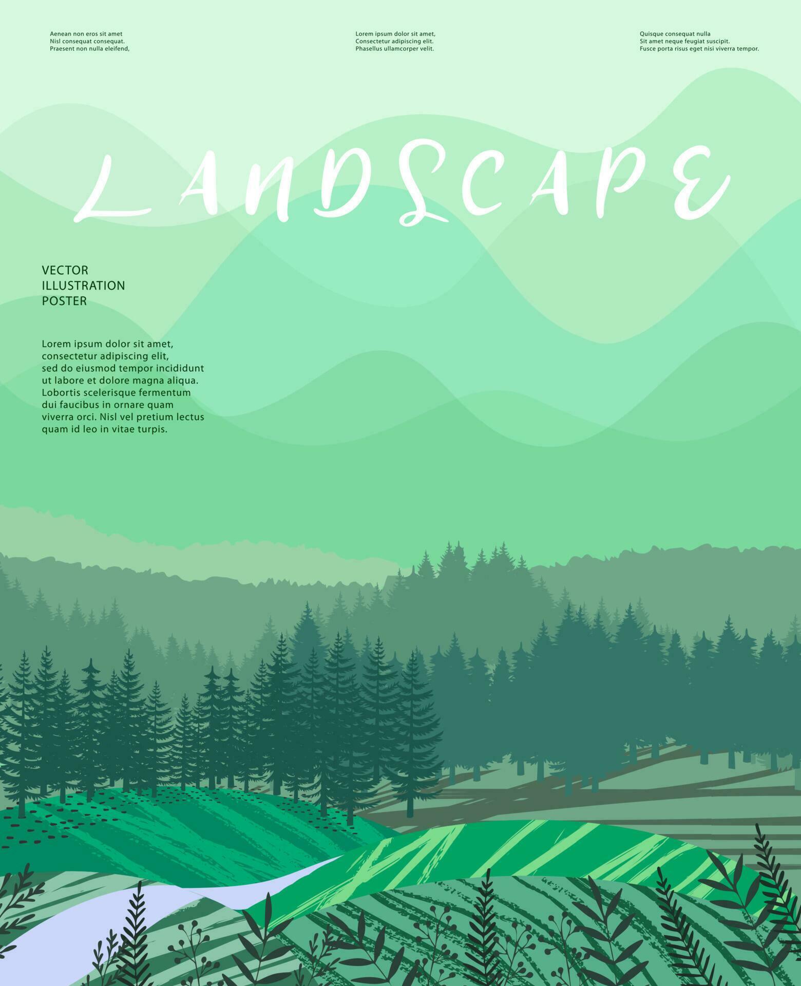 Nature and landscape. Vector illustration. 23217423 Vector Art at Vecteezy