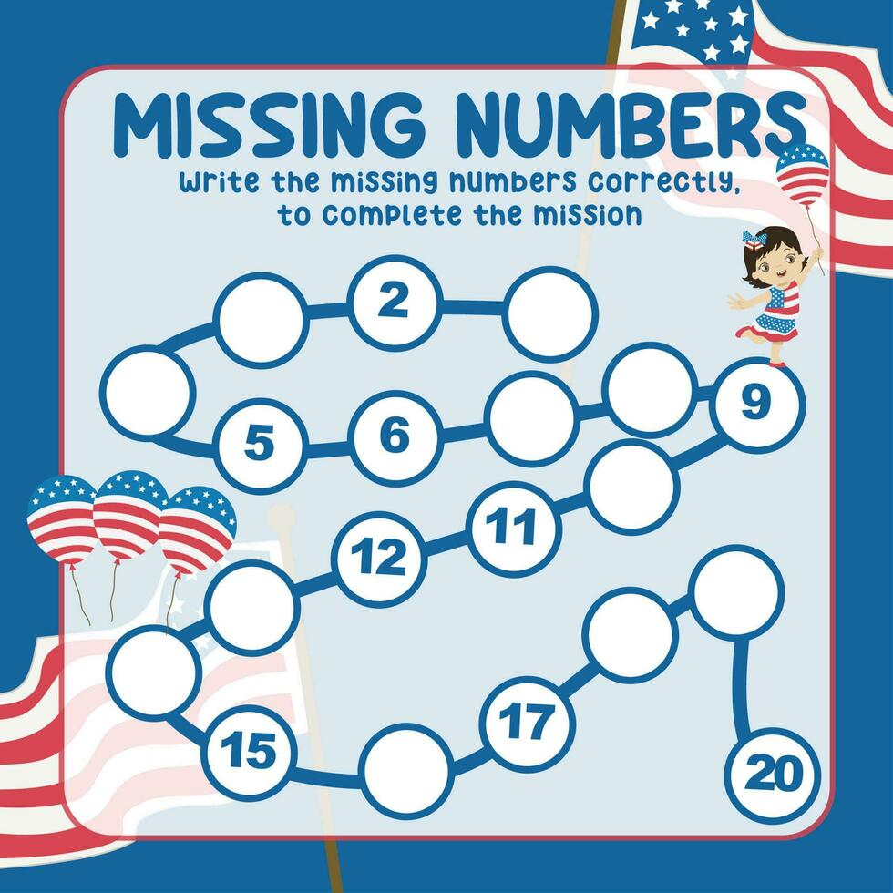 Missing numbers. Write the answer correctly. Educational printable math ...
