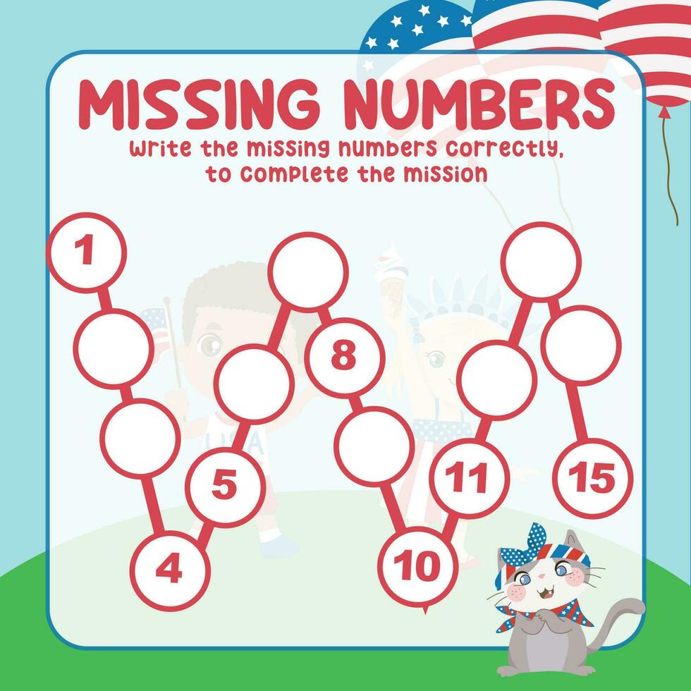 Missing numbers. Write the answer correctly. Educational printable math ...