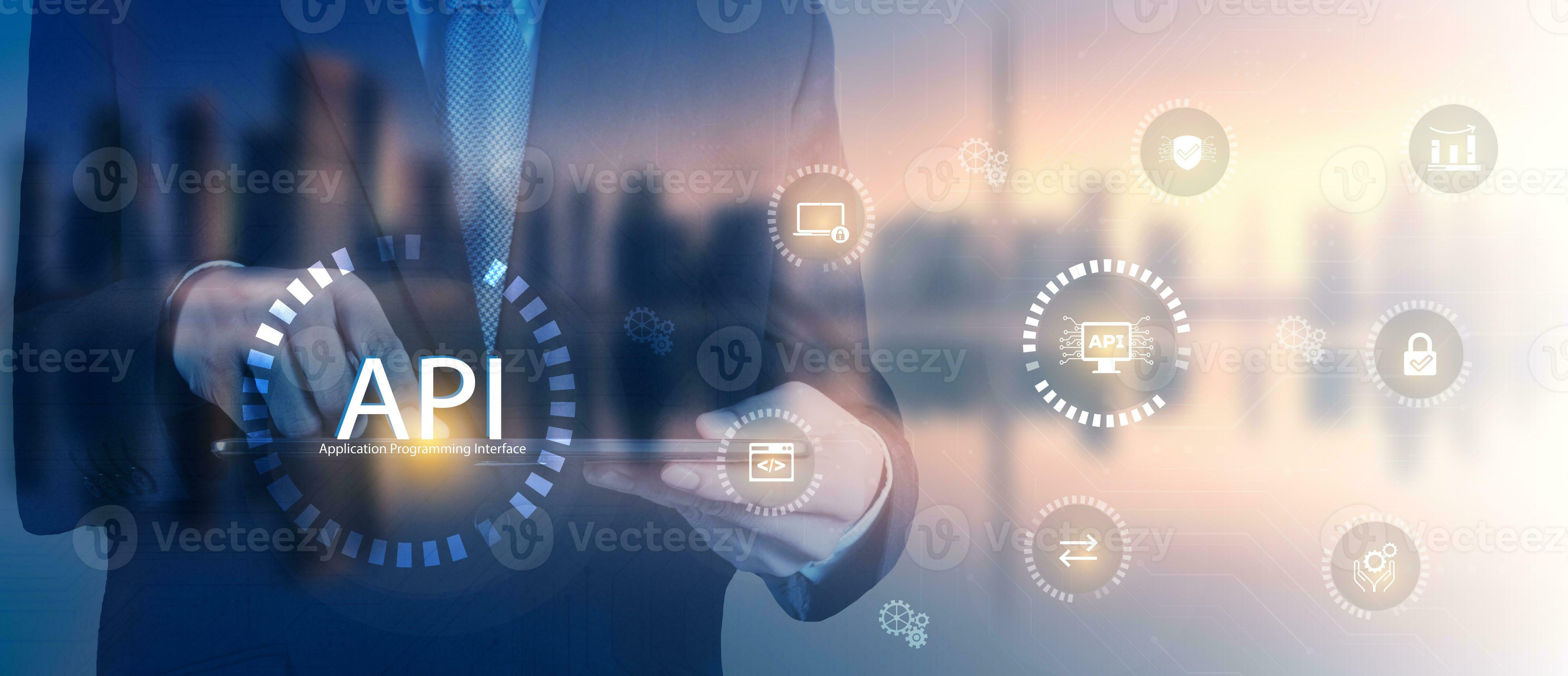 API - Application Programming Interface. Software development concept ...