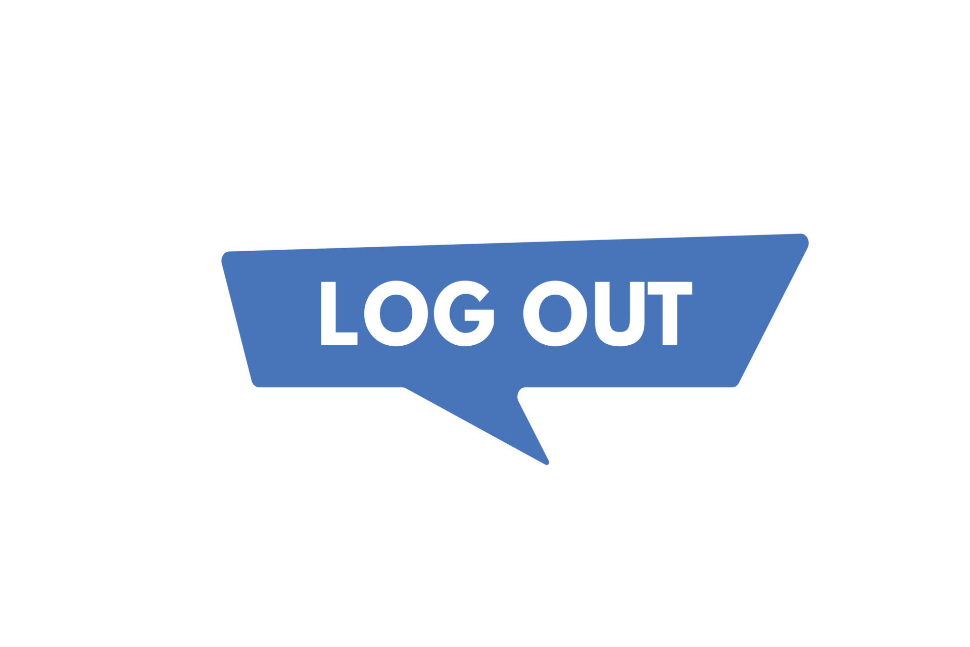 Log Out text Button. Log Out Sign Icon Label Sticker Web Buttons ...