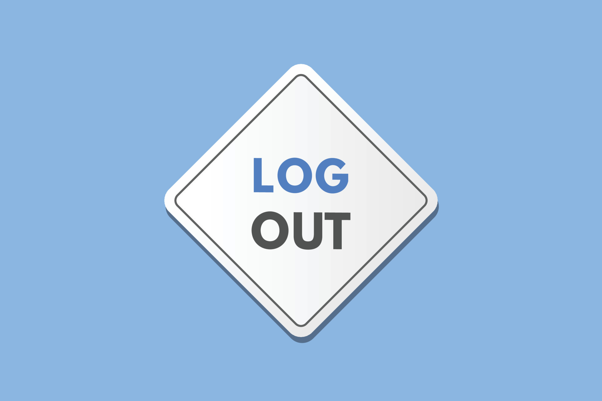 Log Out text Button. Log Out Sign Icon Label Sticker Web Buttons ...