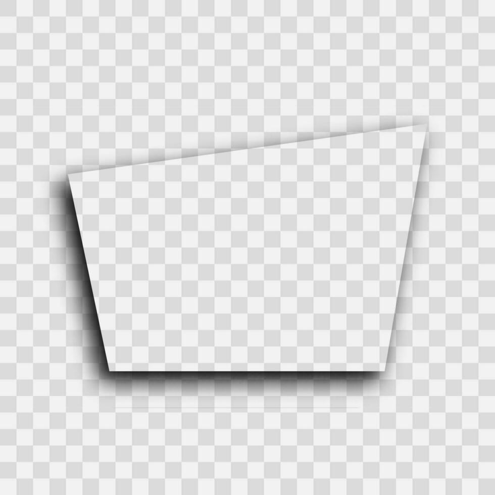 Dark transparent realistic shadow. Trapezoid shadow isolated on background. Vector illustration ...