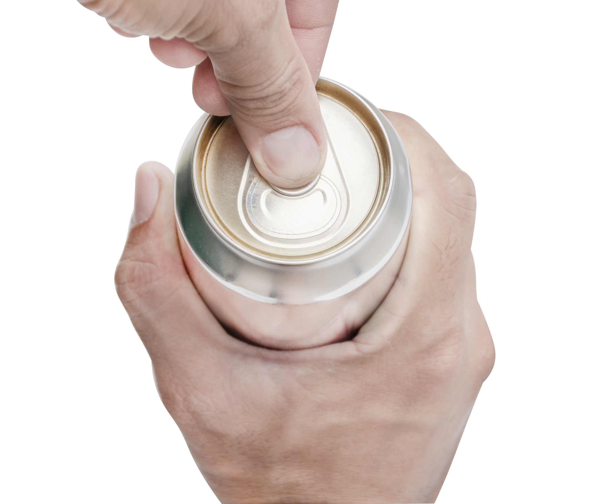 Top view using hand open lid aluminum can 23220107 PNG Top view using hand open lid aluminum can 23220107 PNG