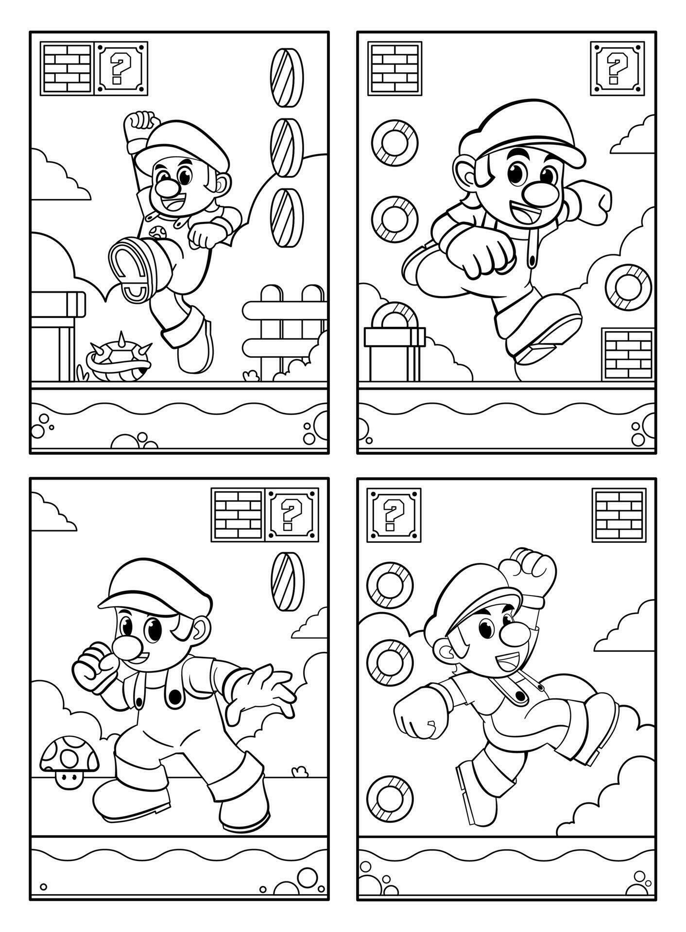 Adventure Game Character Coloring Book 23220354 Vector Art at Vecteezy