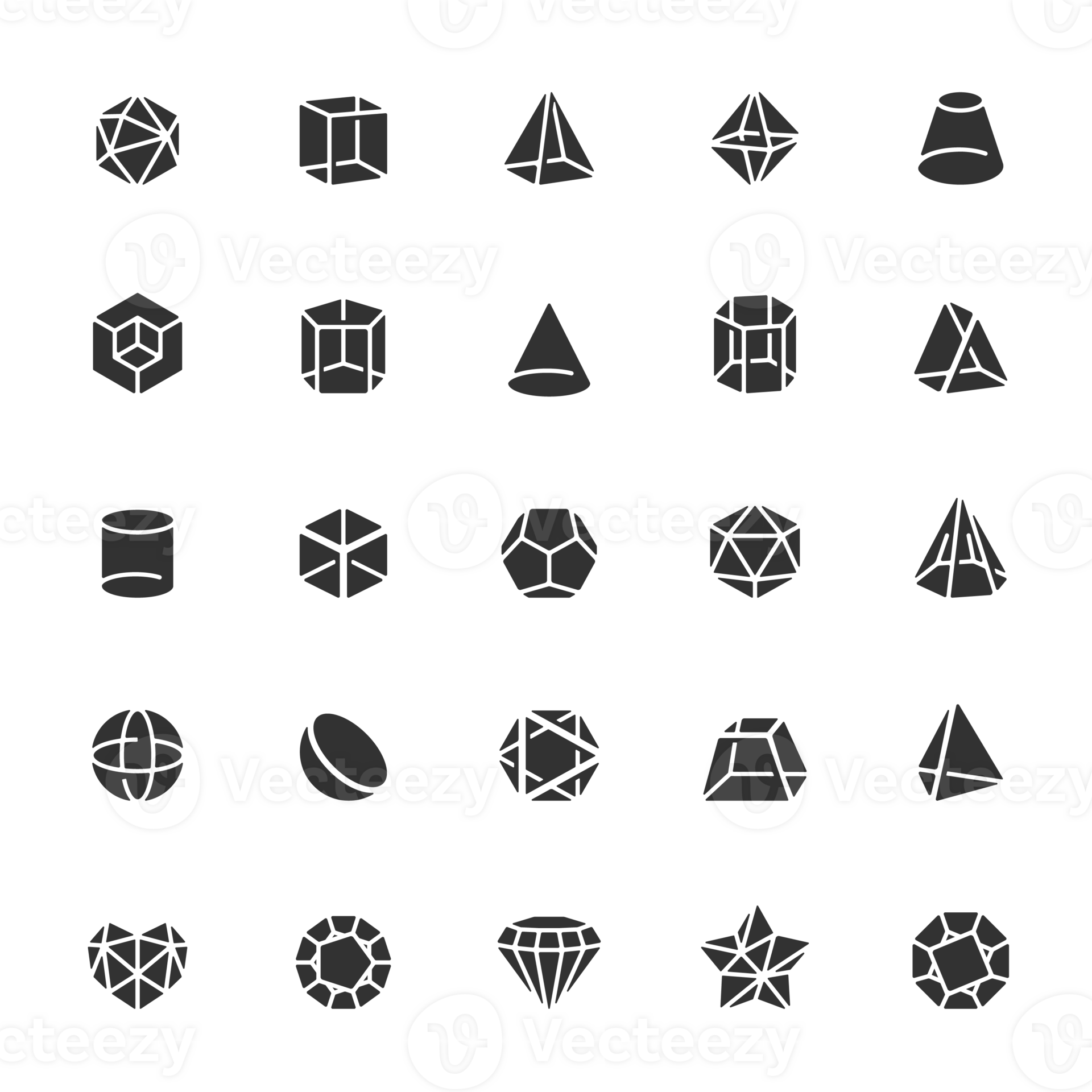 Icon Set Geometric Shapes 23220392 Png