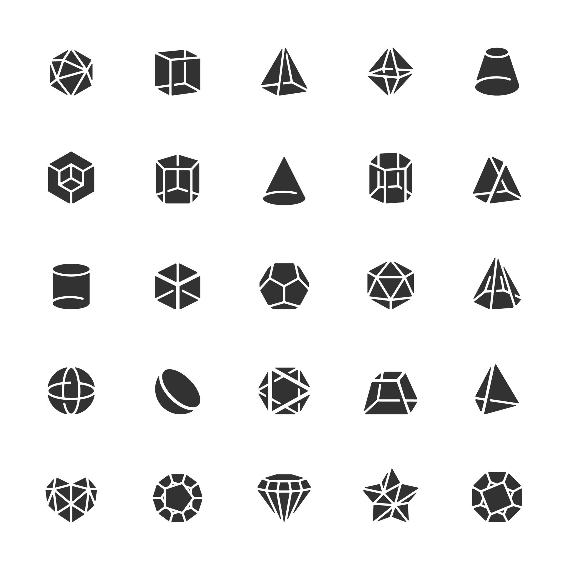 Icon Set Geometric Shapes 23220392 Png