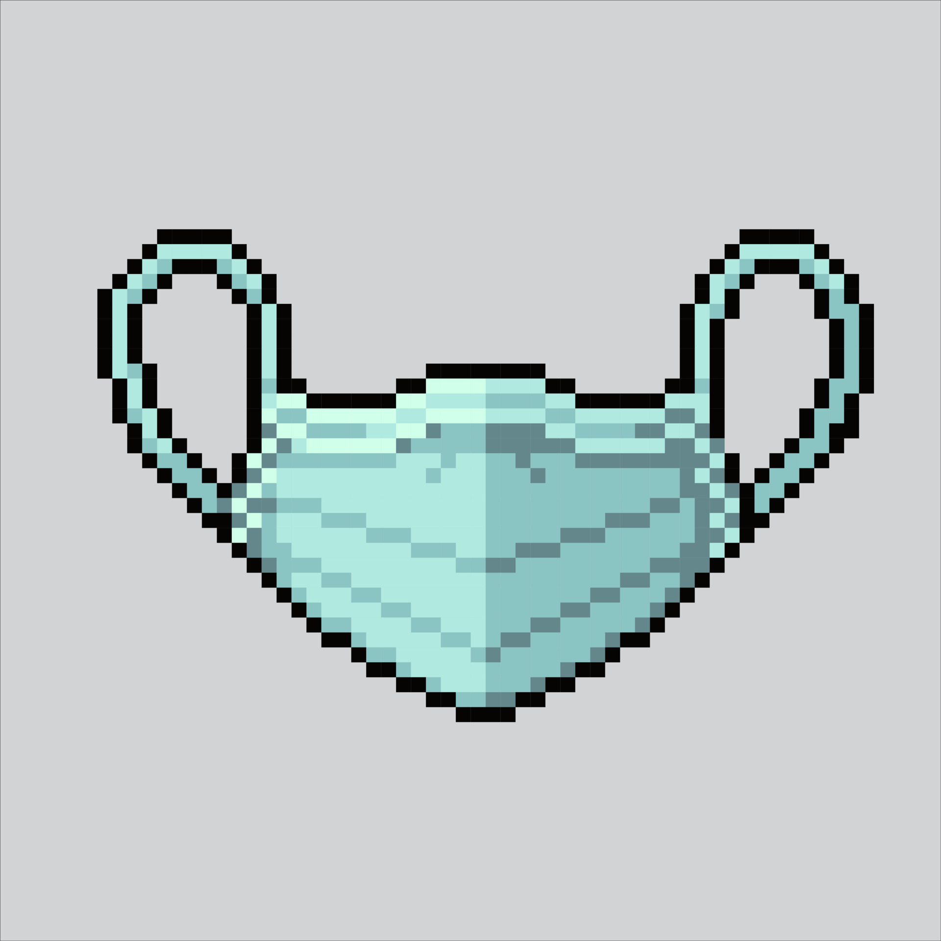 máscara píxel Arte icono. blanco pixelado médico máscara diseño para logo, web, móvil aplicación ...