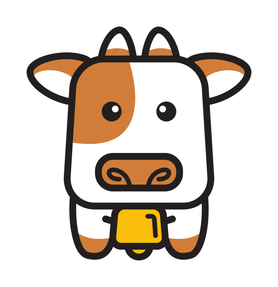 Cute Farm Animal Cow 23221035 PNG