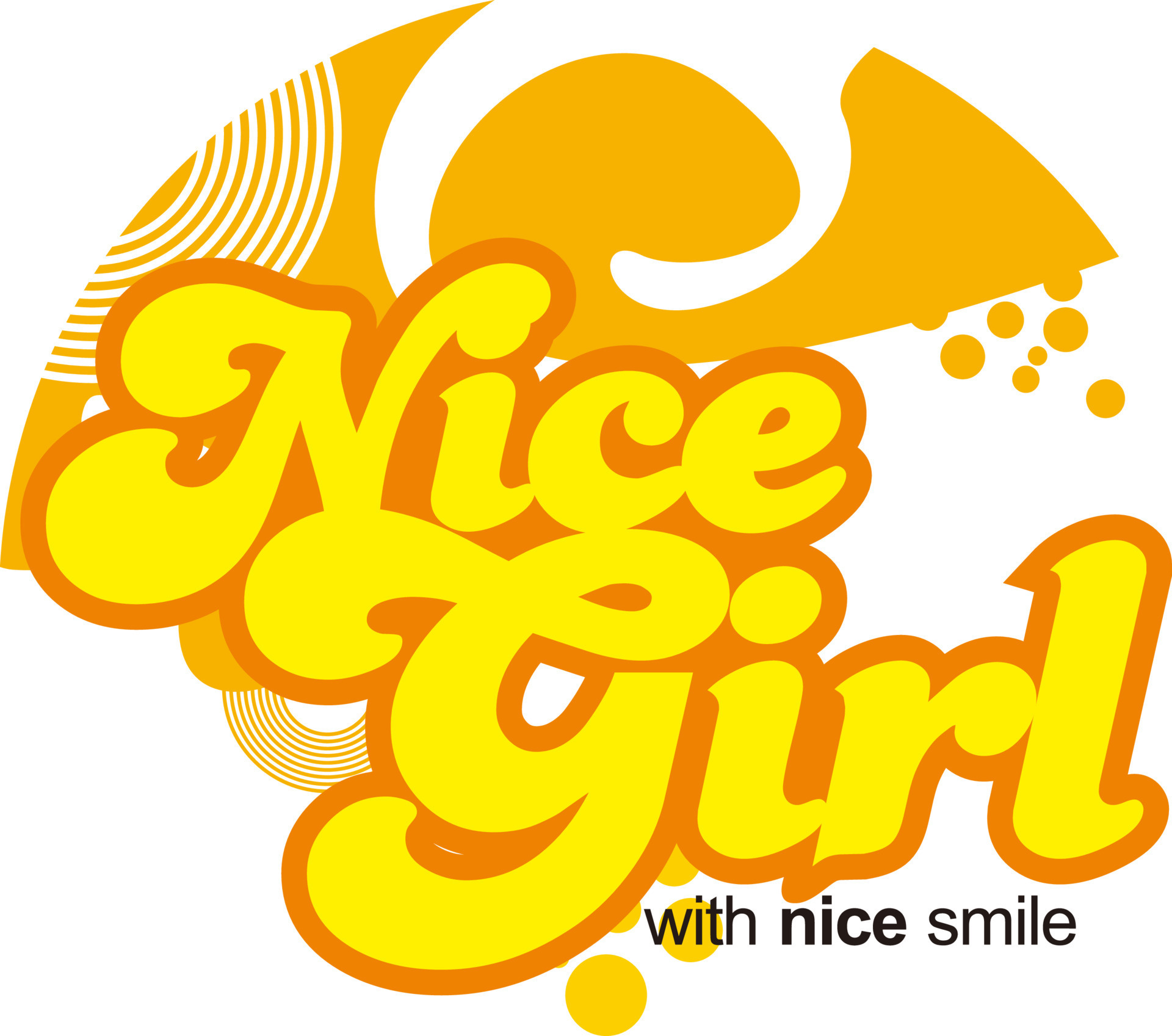 un amarillo y naranja logo con bonito niña escrito en eso 23221204 Vector en Vecteezy