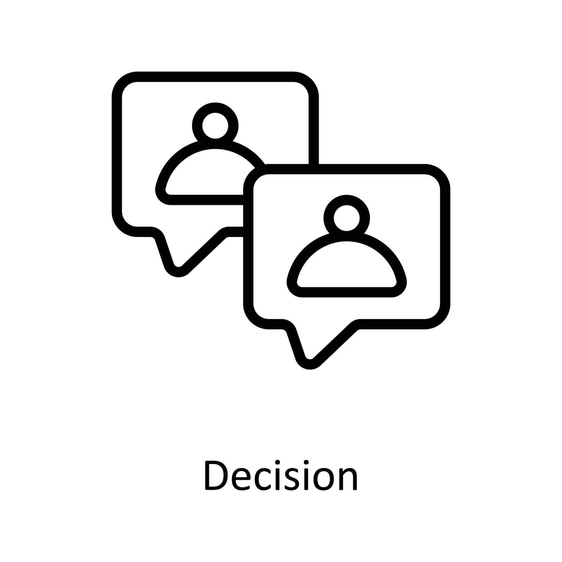 Decision Vector Outline Icons Simple Stock Illustration Stock 23221791