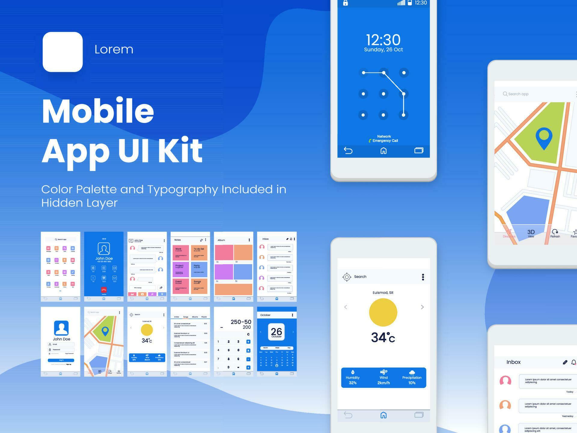 Wireframe UI, UX and GUI Layout with Different Login Screens including ...