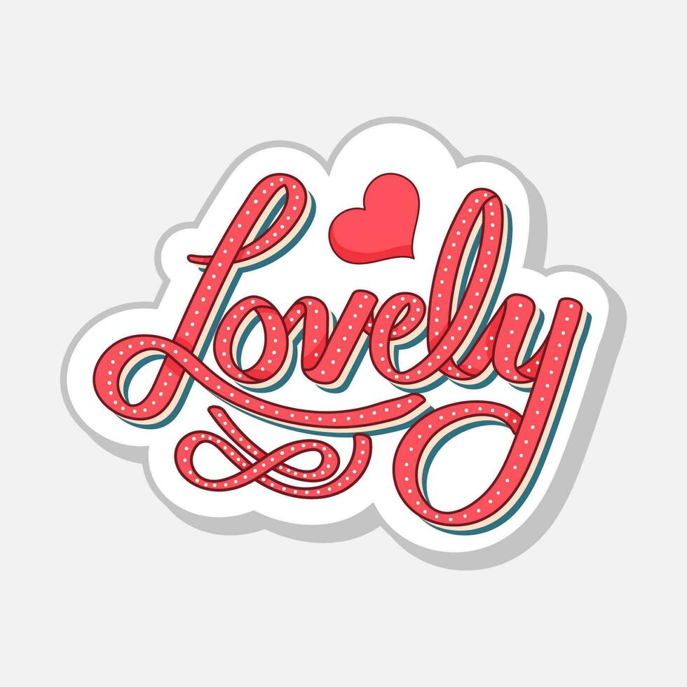 Isolated Lovely Sticker Calligraphy Symbol In Flat Style Against White Background. 23224981 Vector Art at Vecteezy